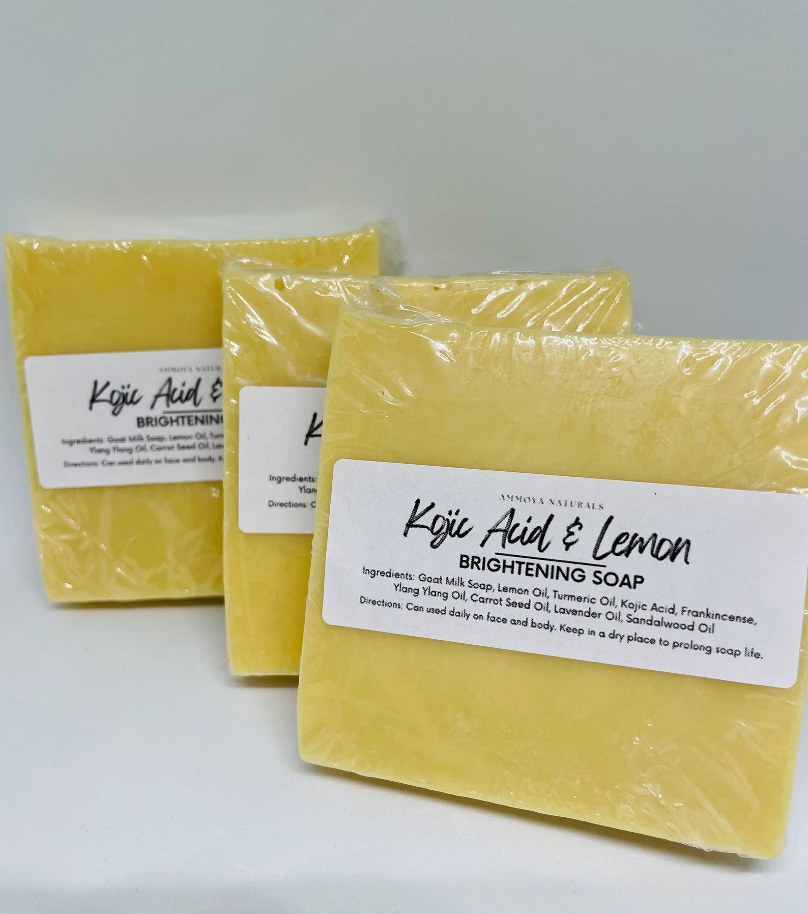 Lemon Kojic Acid Skin Brightening Soap – Ammoya Naturals